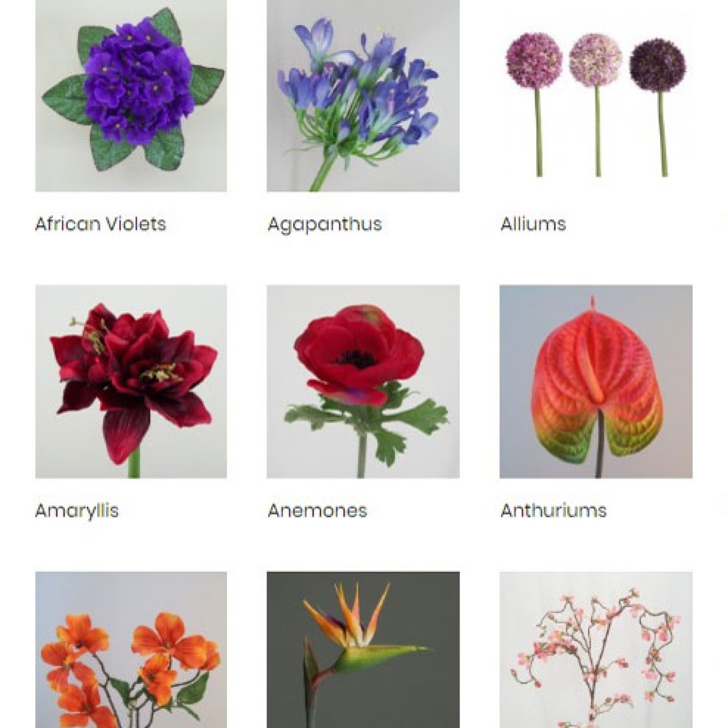 Shop Artificial Flowers by Type | Flower Identification