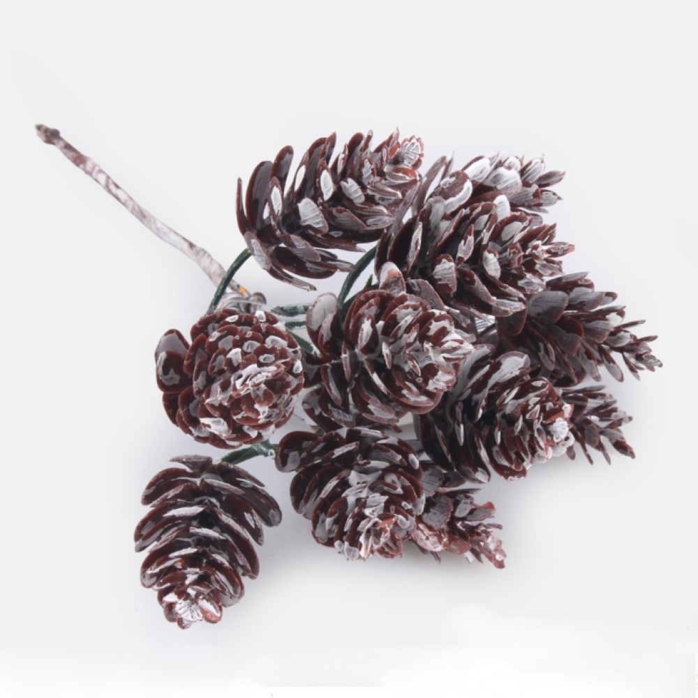 Mini Frosted Fir Cones 12 Pack | Christmas Decorations