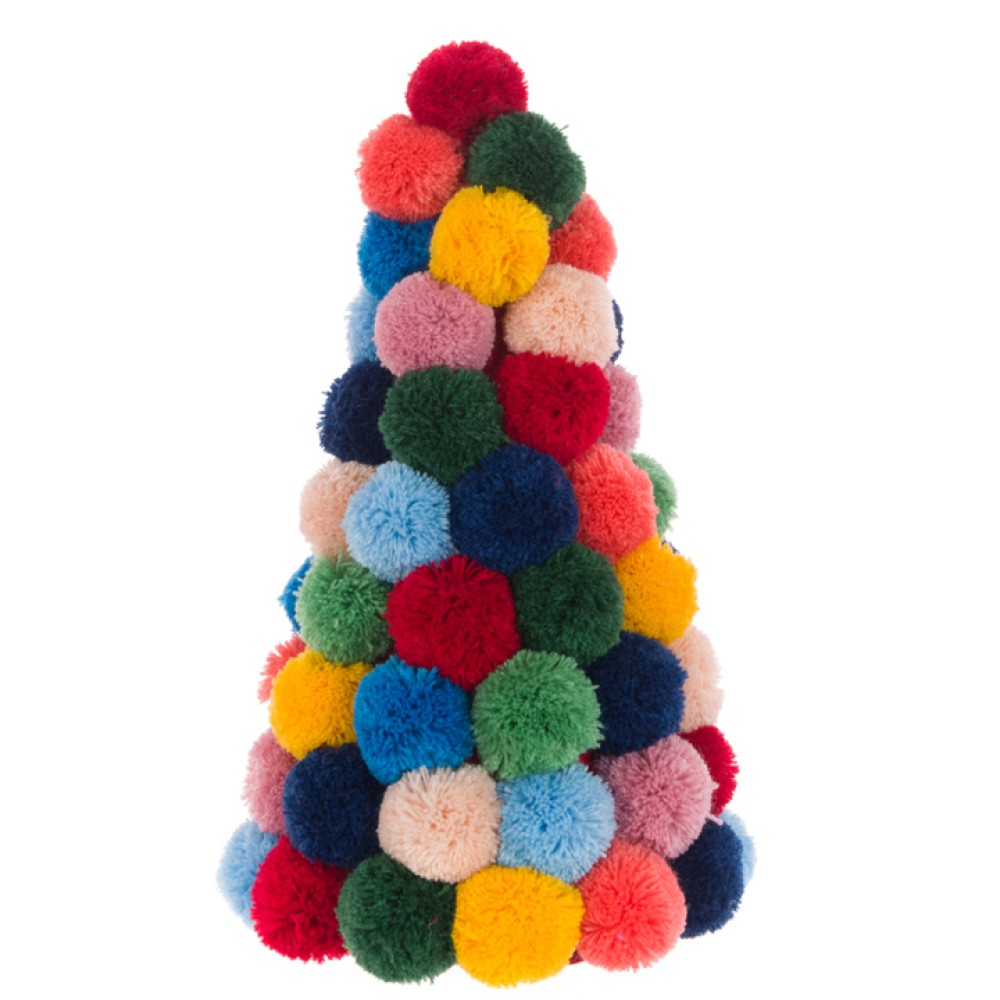 Rainbow Pom Pom Tree 30cm | Christmas Wreaths