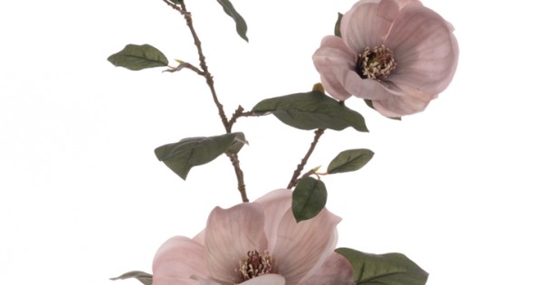Eco Artificial Magnolias Pale Dusky Pink 84cm | Artificial Flowers