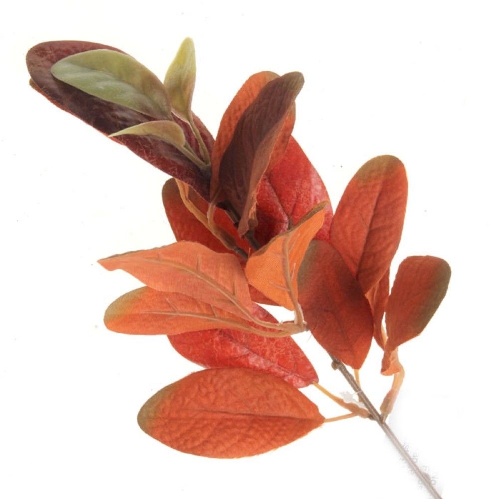 Artificial Ficus Callosa Leaves Orange 35cm | Artificial Leaves