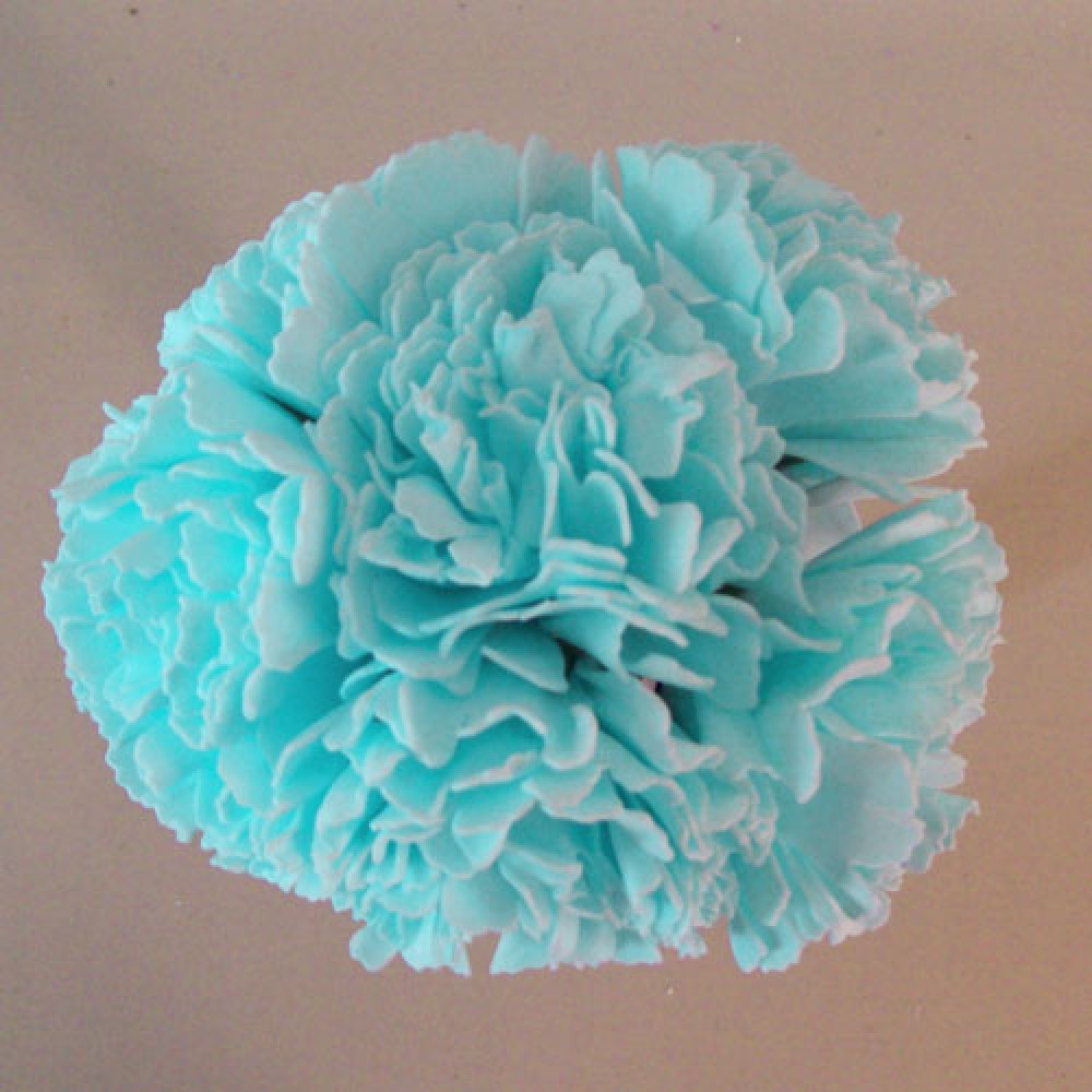 Foam Carnations Posy Tiffany Blue 6 Pack 22cm | Foam Flowers