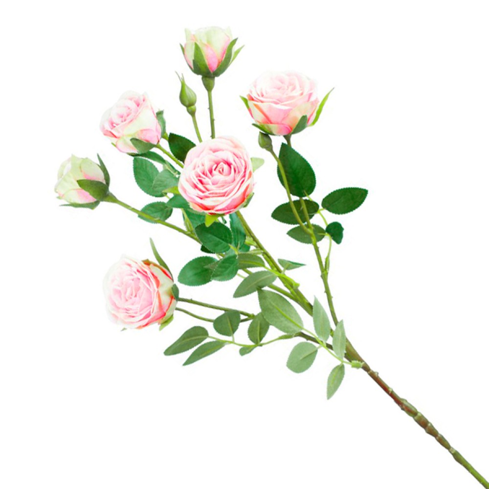 Long Stem Artificial Spray Roses Pink 67cm | Artificial Flowers