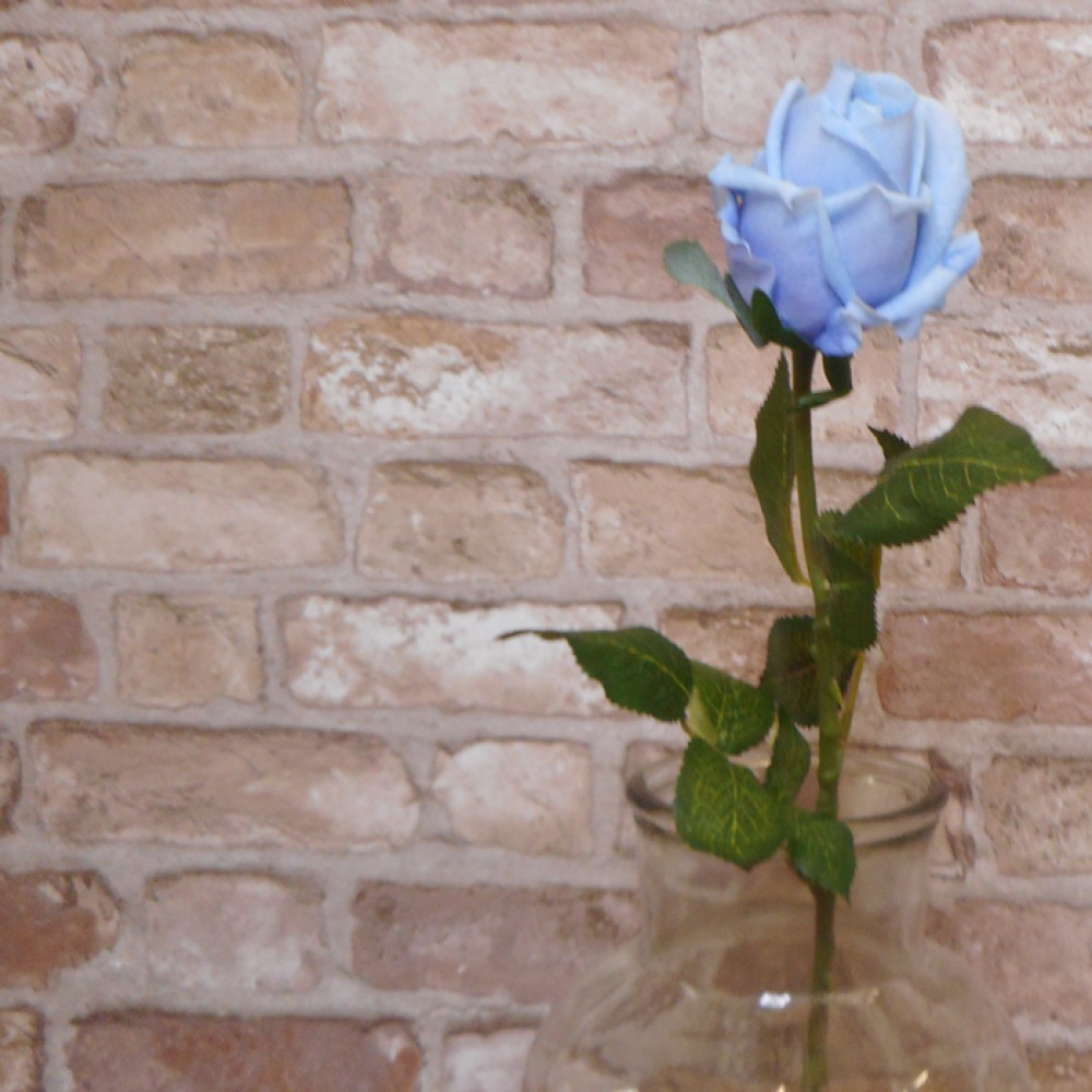 Real Touch Rose Bud Blue 55cm | Artificial Flowers